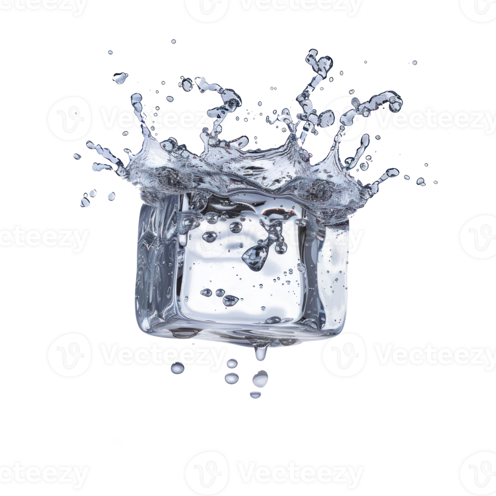 floating ice cube isolate on transparency background 51452444 PNG