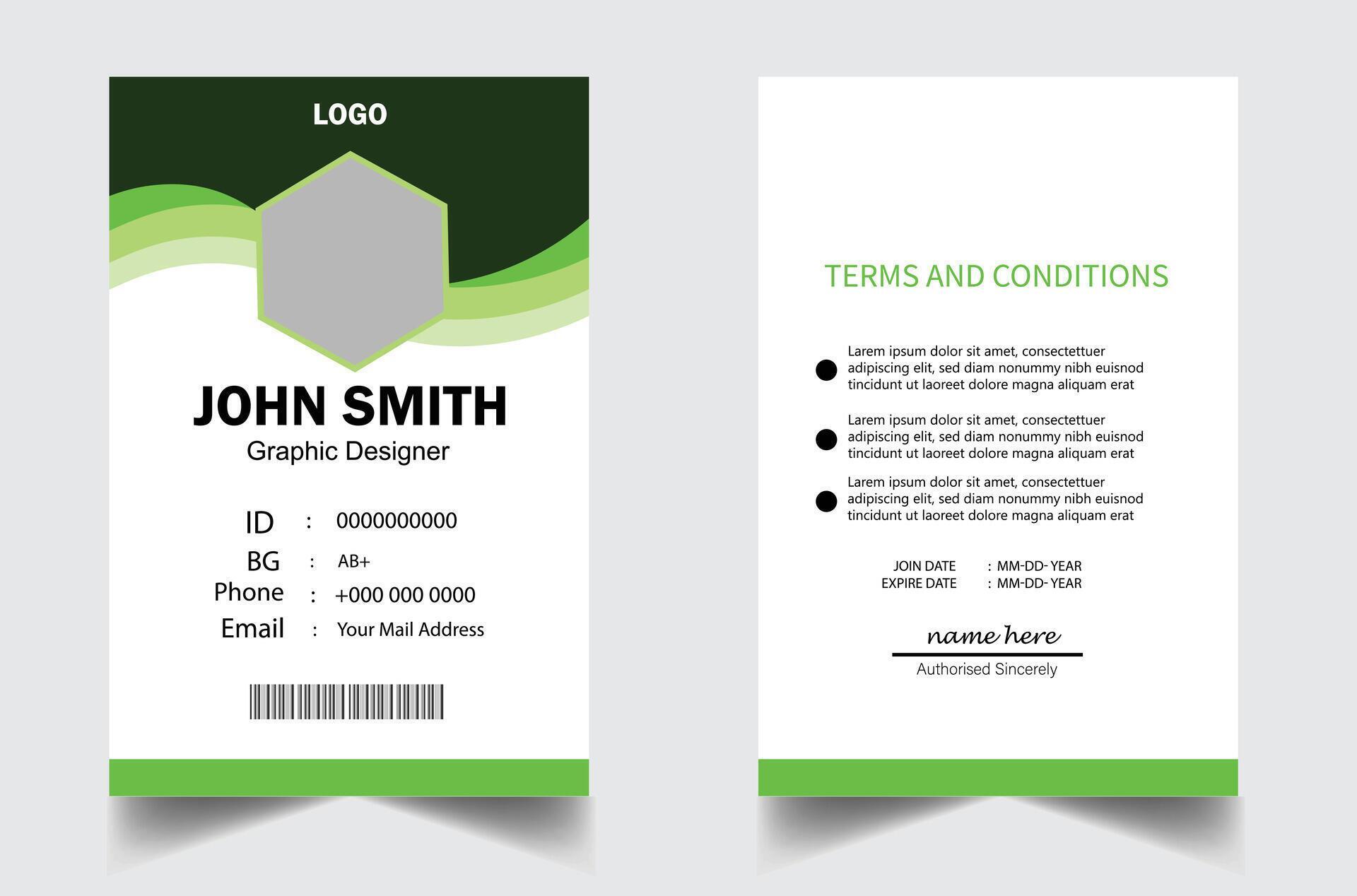 Modern and clean business id card template. professional id card design ...