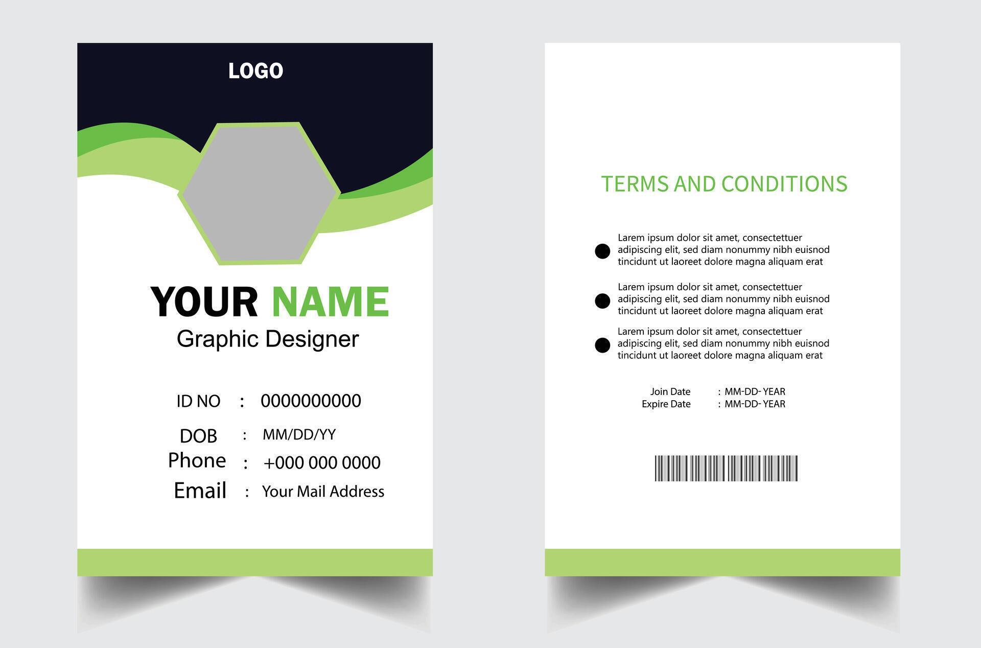 Modern and clean business id card template. professional id card design ...