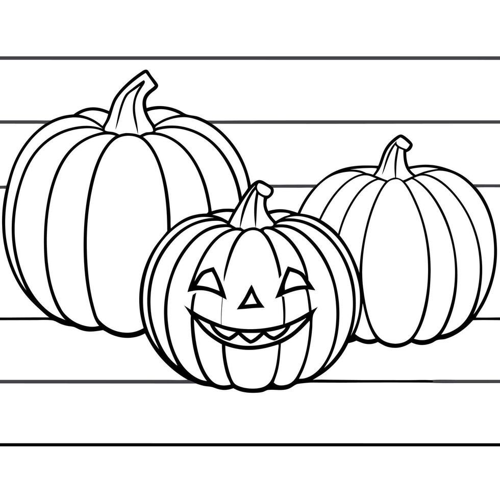 Pumpkins coloring pages for kids 51457675 Vector Art at Vecteezy