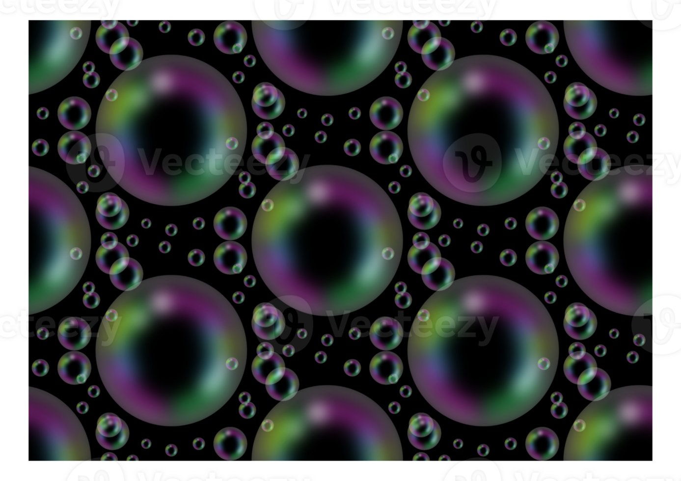 Abstract Seamless Pattern Black Background With Bubbles 51479054 Png