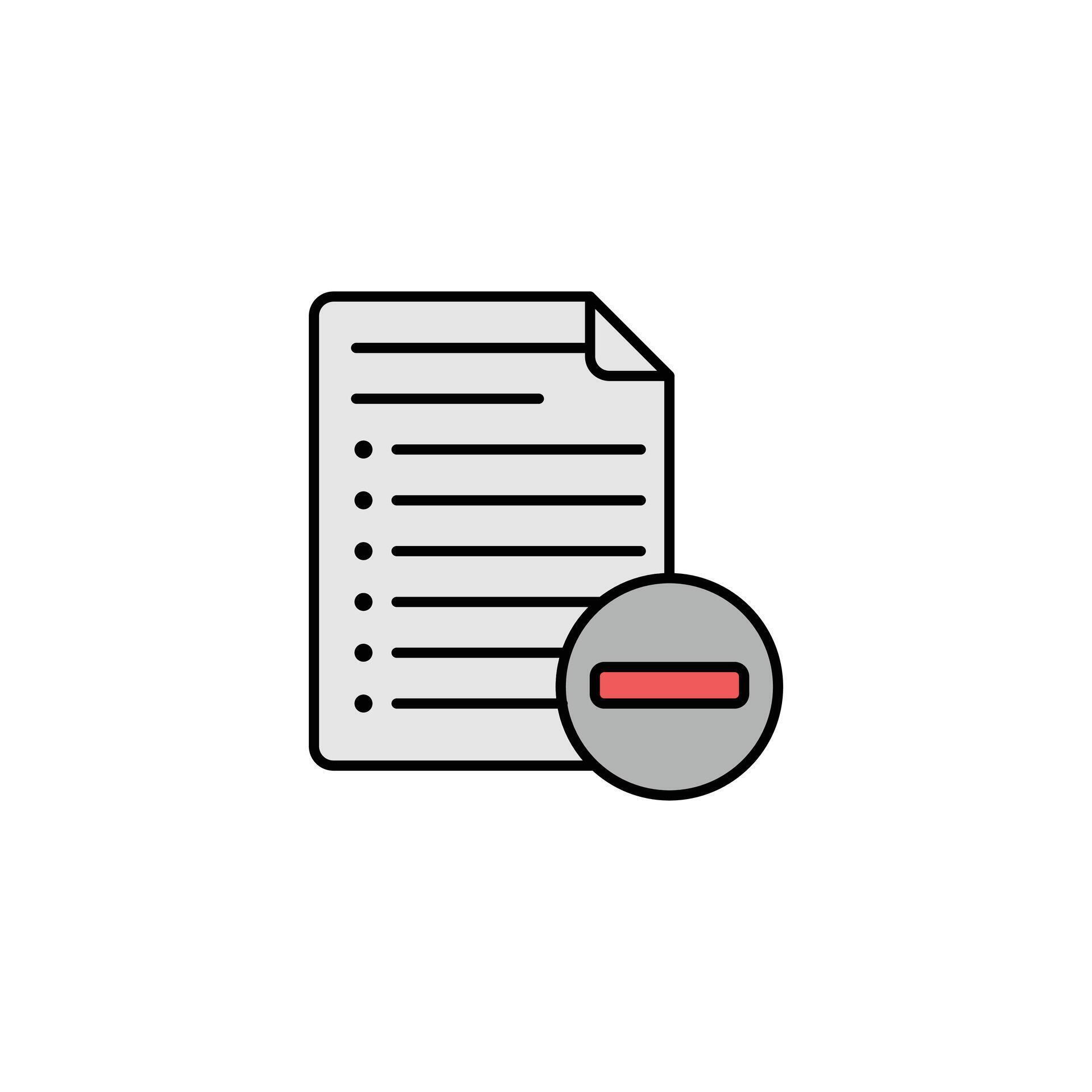 Remove document icon 51490488 Vector Art at Vecteezy