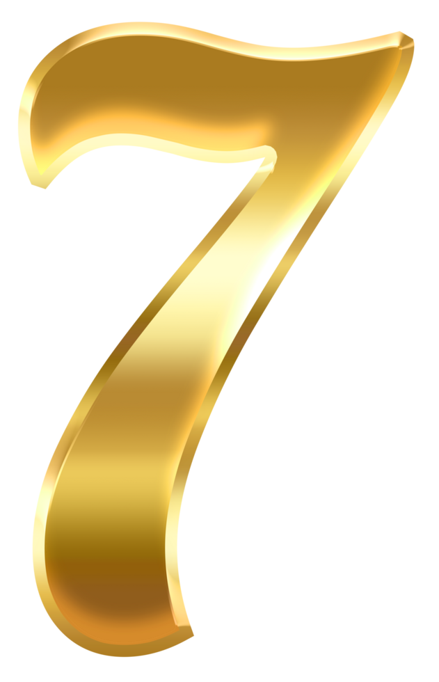 degradado oro número 7 7 51494387 PNG