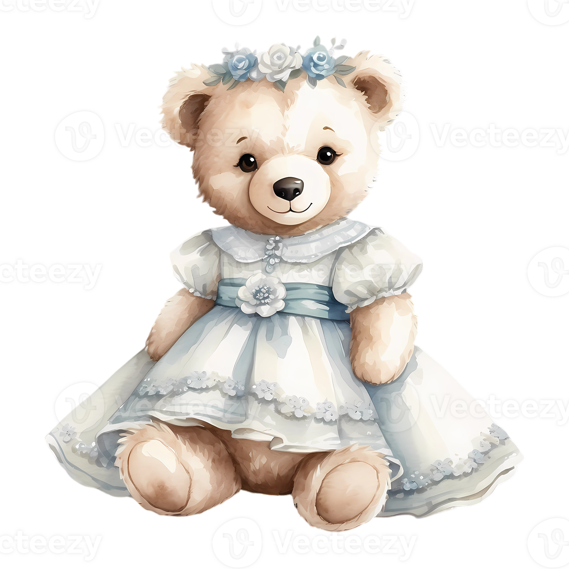 Watercolor Teddy Bear sitting Clipart. 51494583 PNG Watercolor Teddy Bear sitting Clipart. 51494583 PNG