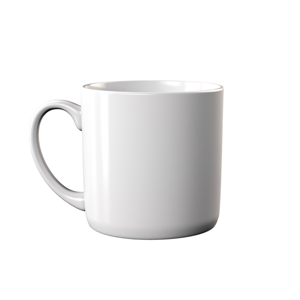 Blank white mug isolated on transparent background 51495729 PNG