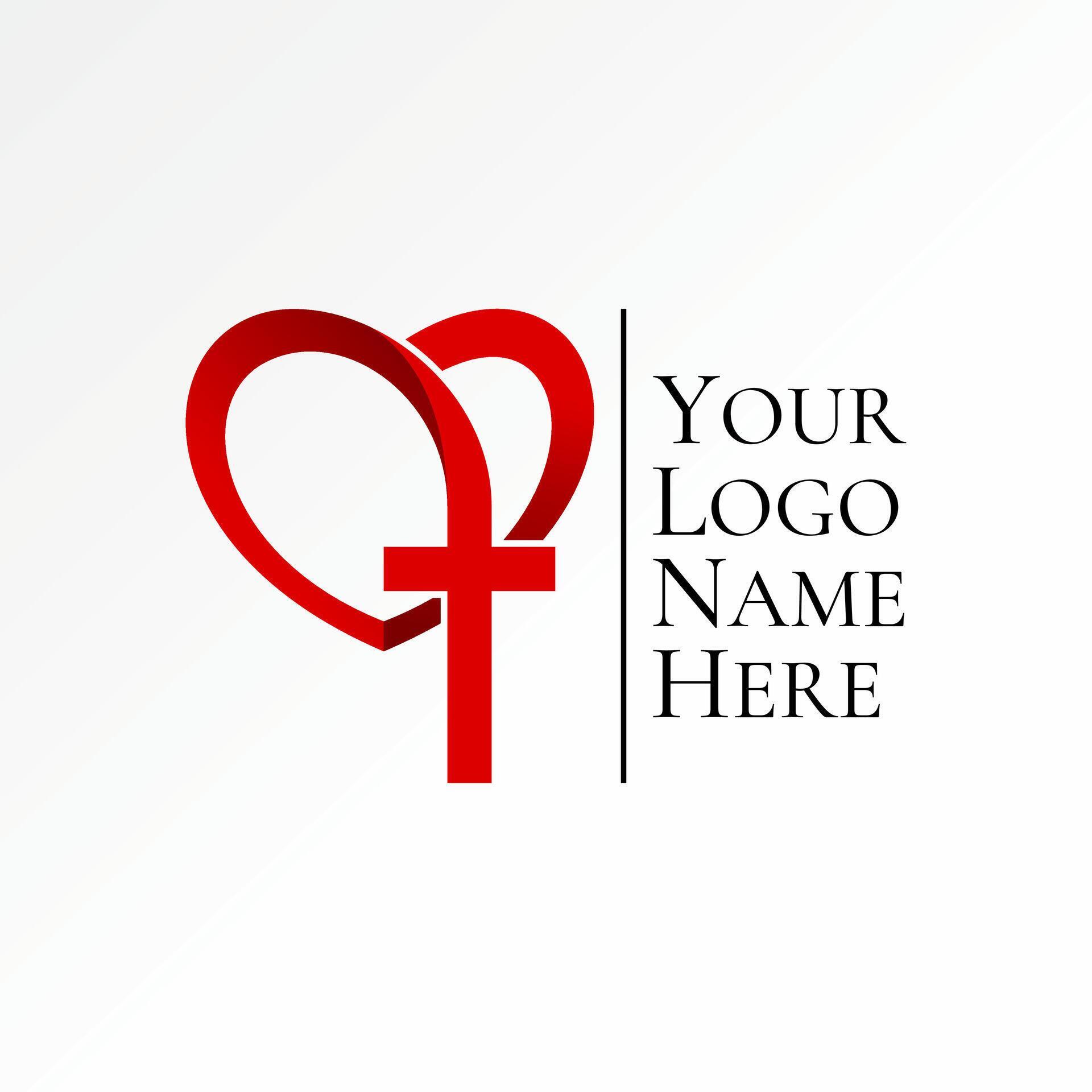 Logo design graphic concept creative abstract premium stock love symbol christian church lord ...