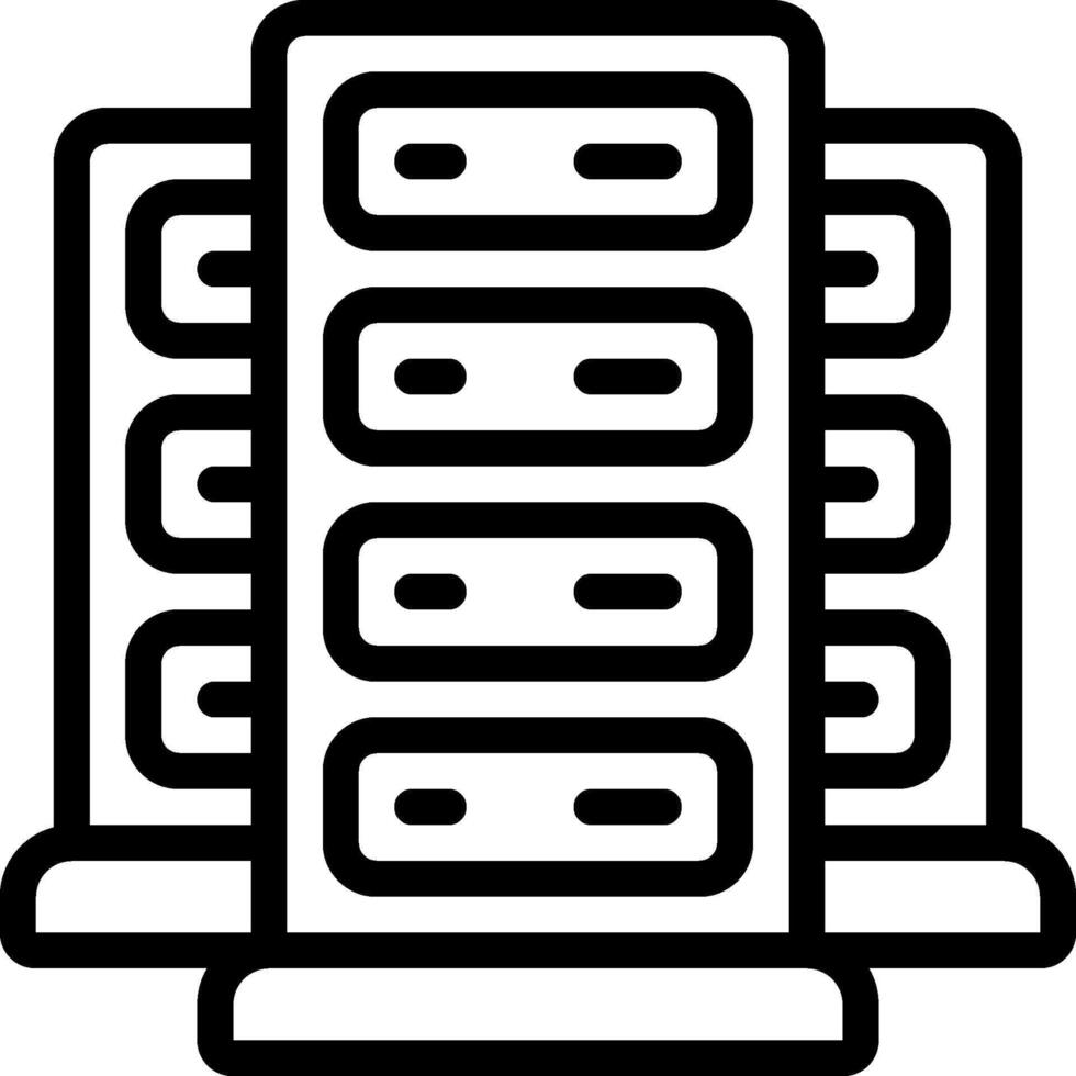 A black and white illustration of a server rack 51545580 Vector Art at ...