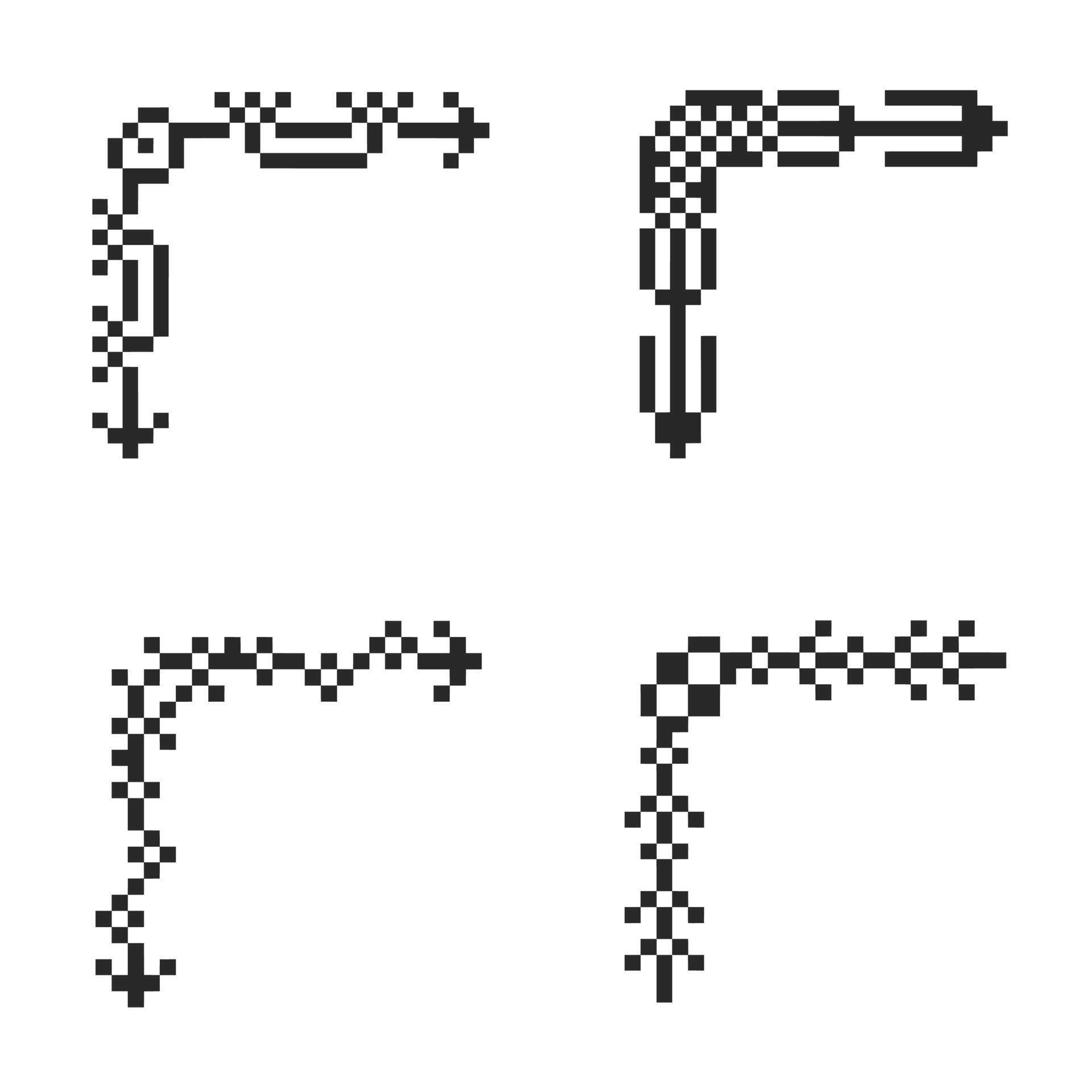 pixelated border corner pattern 51549486 Vector Art at Vecteezy