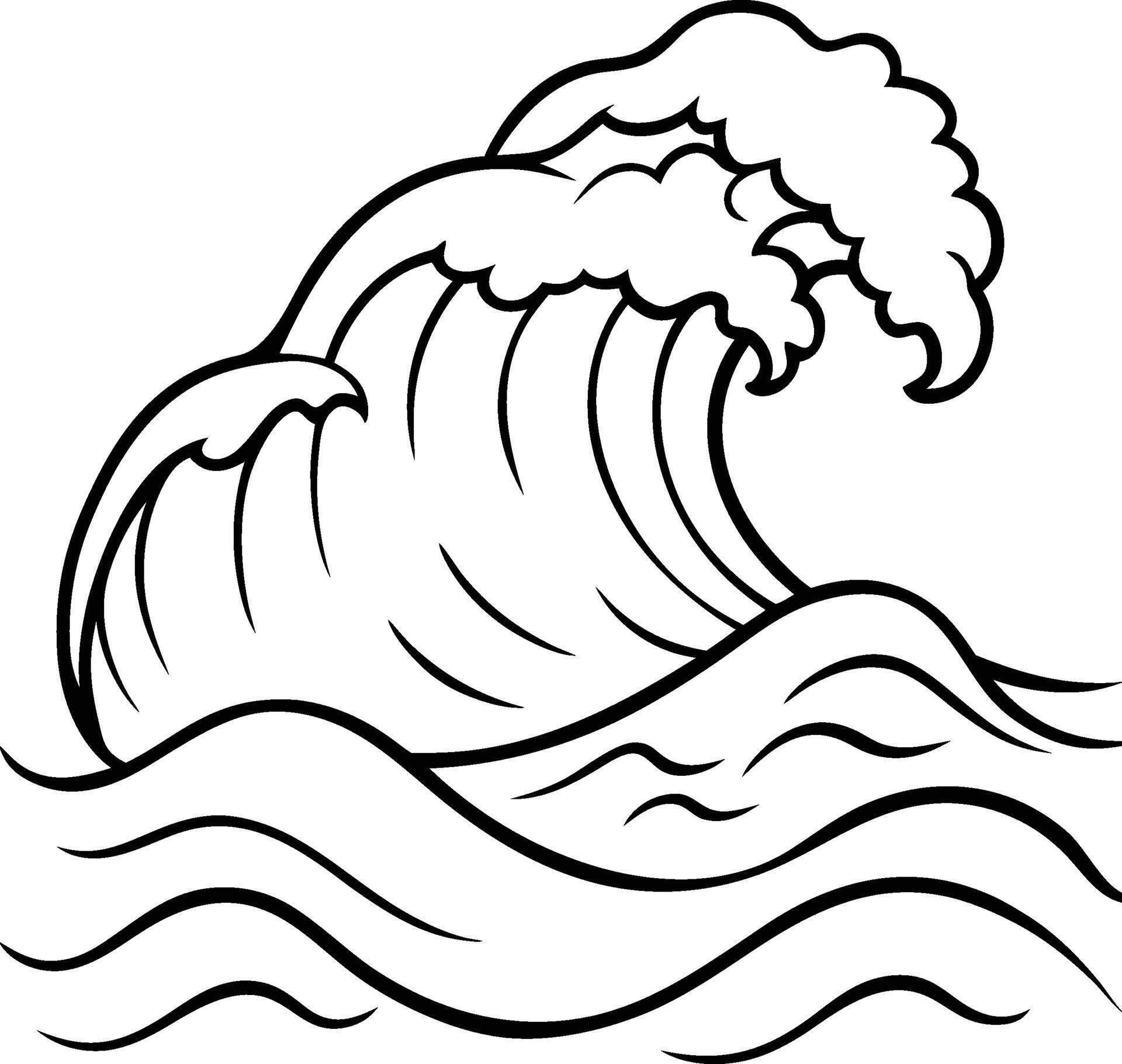 Ocean waves coloring pages 51552764 Vector Art at Vecteezy