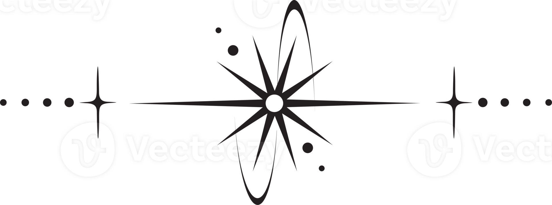 Celestial border. Magic frame with mystic stars. Divider spiritual line with fantasy elements ...