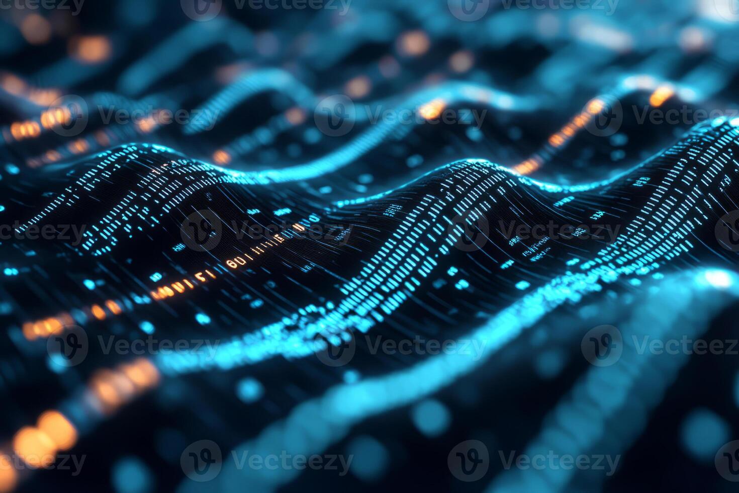 Binary code flowing in wavy patterns, digital communication and technology 51557539 Stock Photo ...