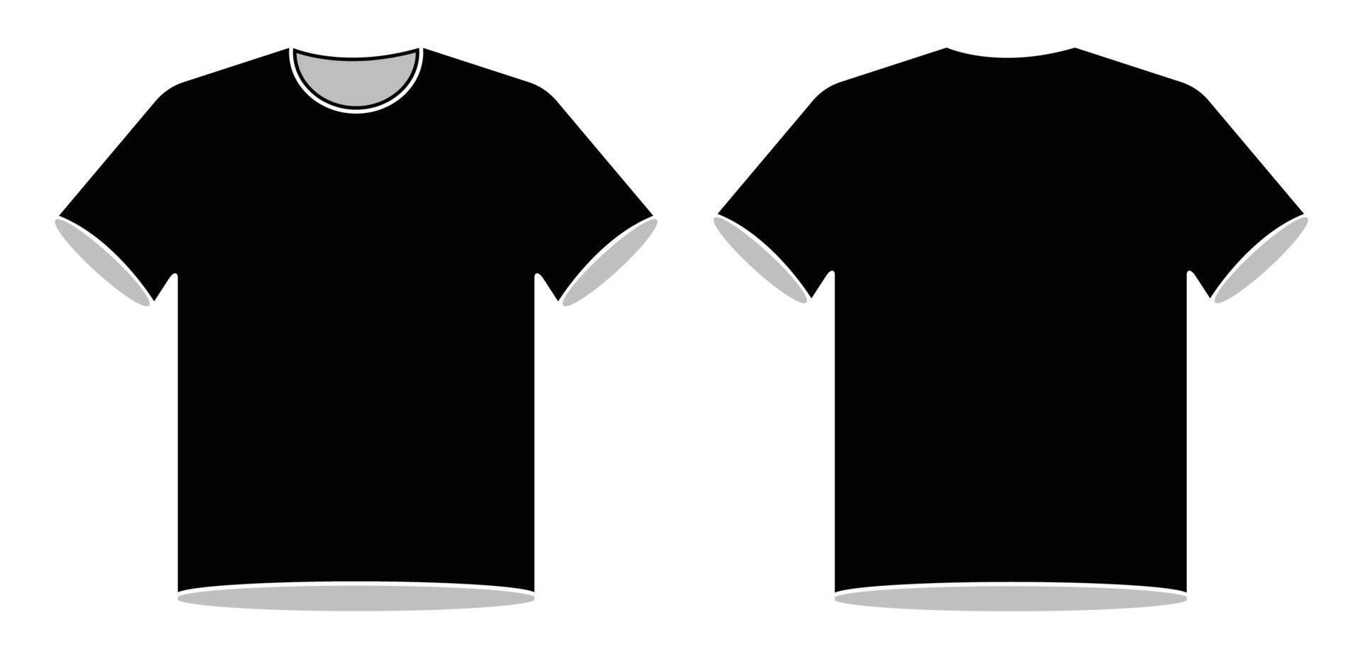 T-shirt icon. Front or back t shirt icon set. Template front and back views. Front and back view ...