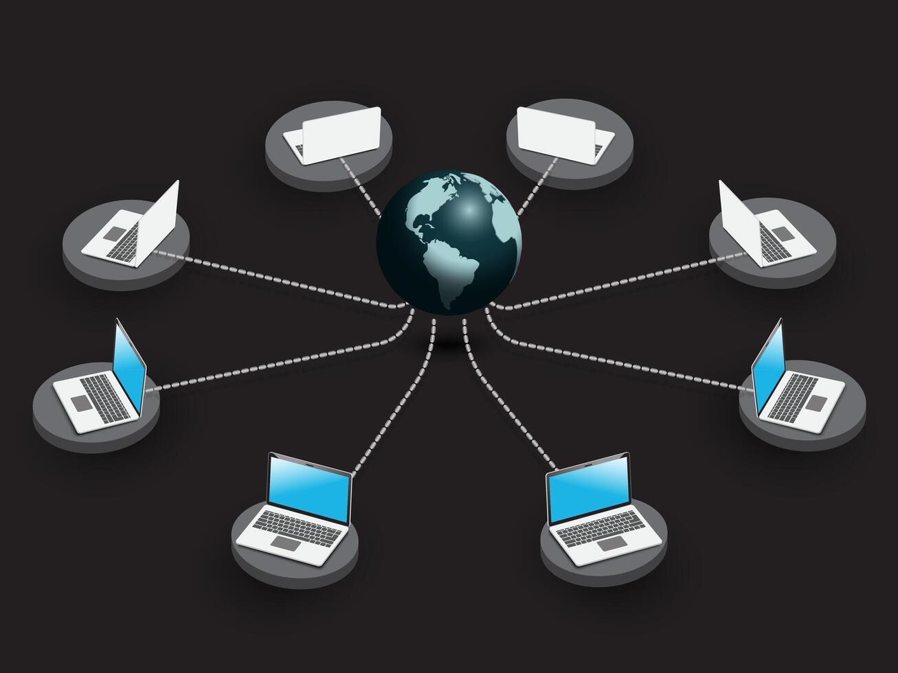 Cloud computing network diagram. Internet concept. 51557790 Vector Art ...