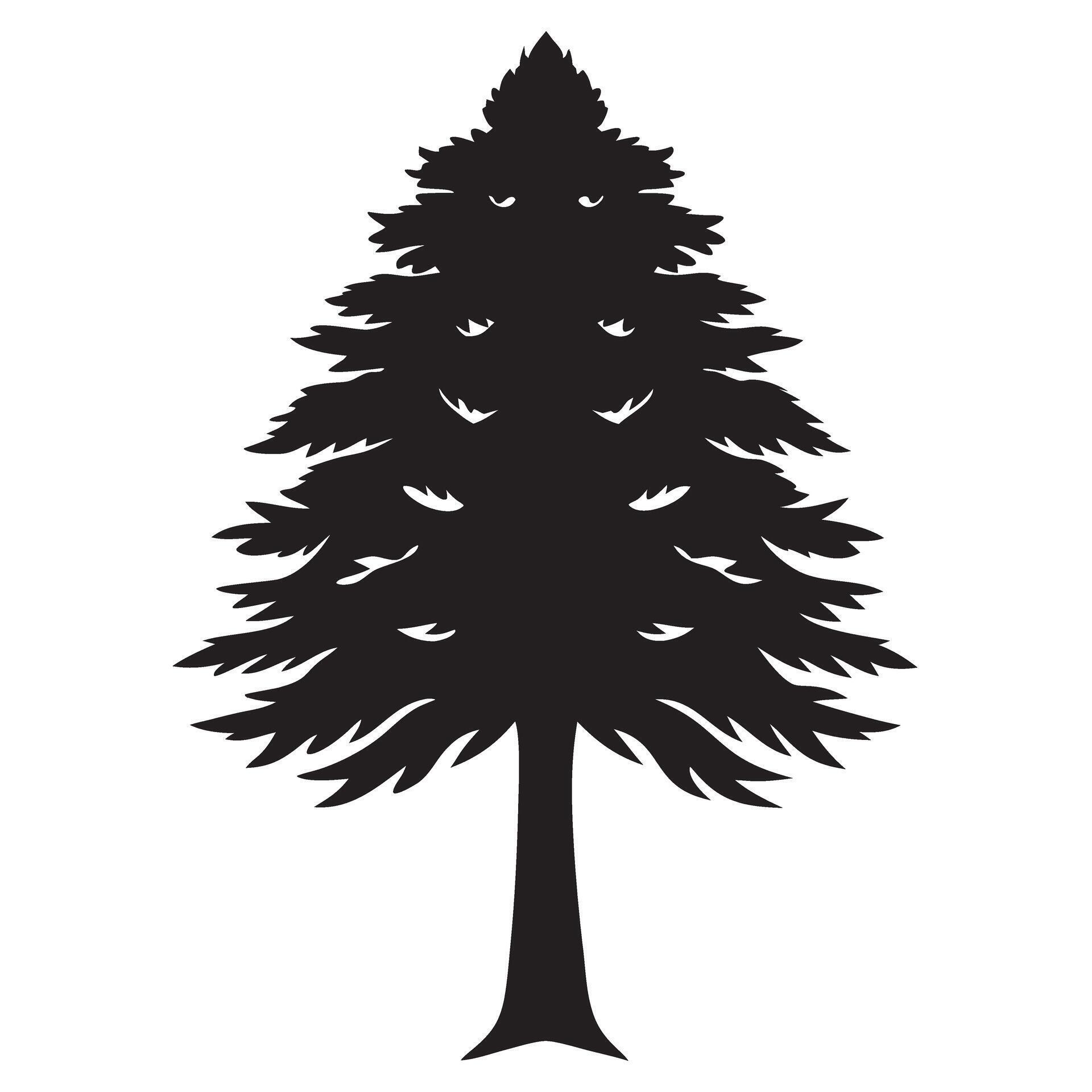 A black silhouette of a cypress tree 51558864 Vector Art at Vecteezy