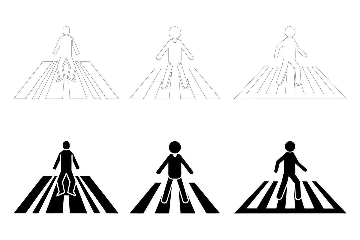 Different Designs Of Pedestrian Crossing Symbols For Enhanced Urban Safety Measures 51562139