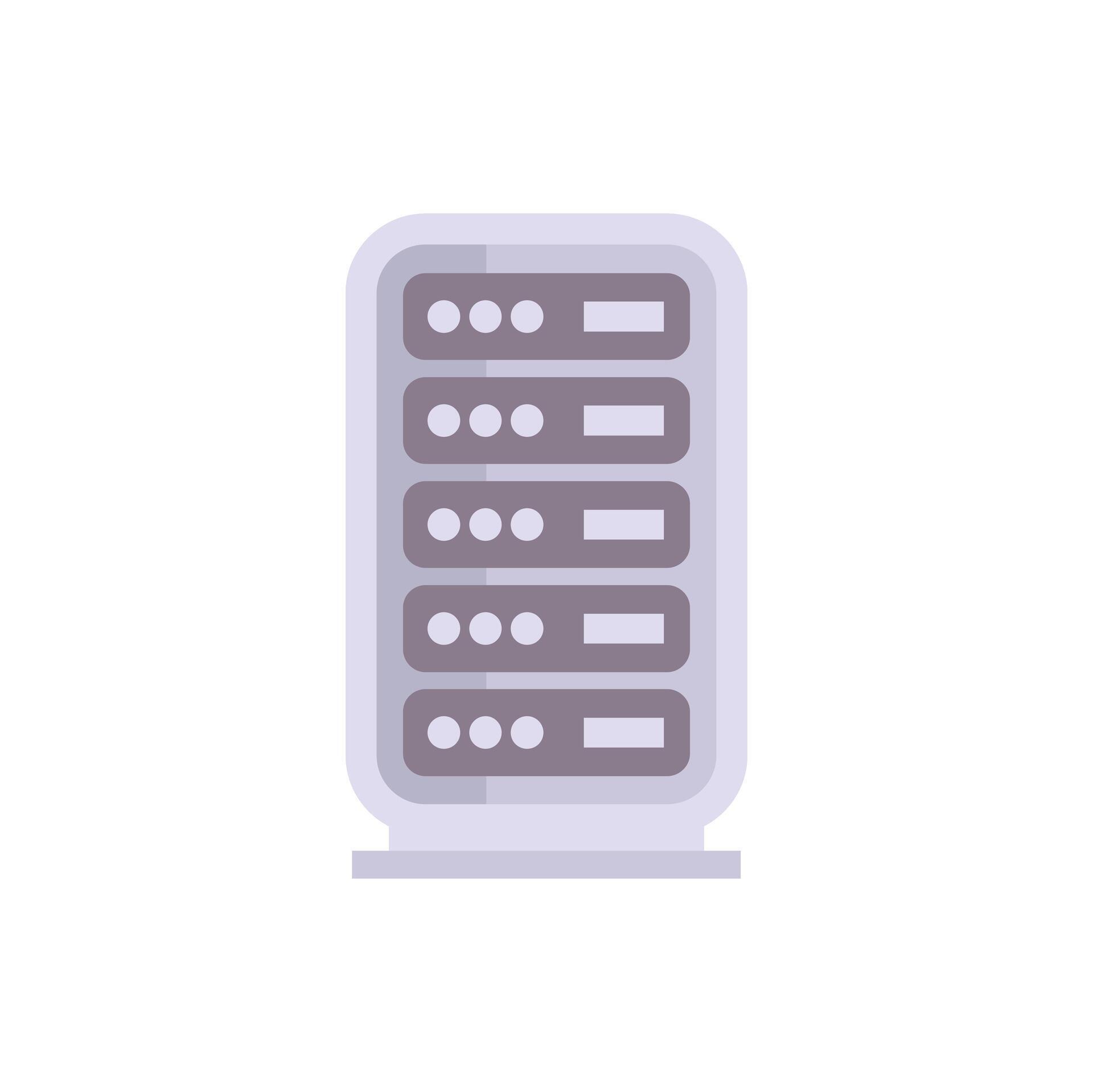 Server rack storing data in data center flat icon 51573805 Vector Art ...