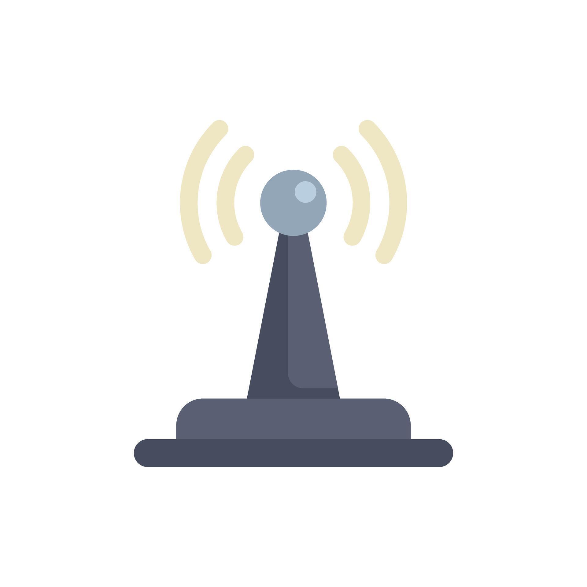 Radio tower transmitting signals for communication network 51575089 Vector Art at Vecteezy