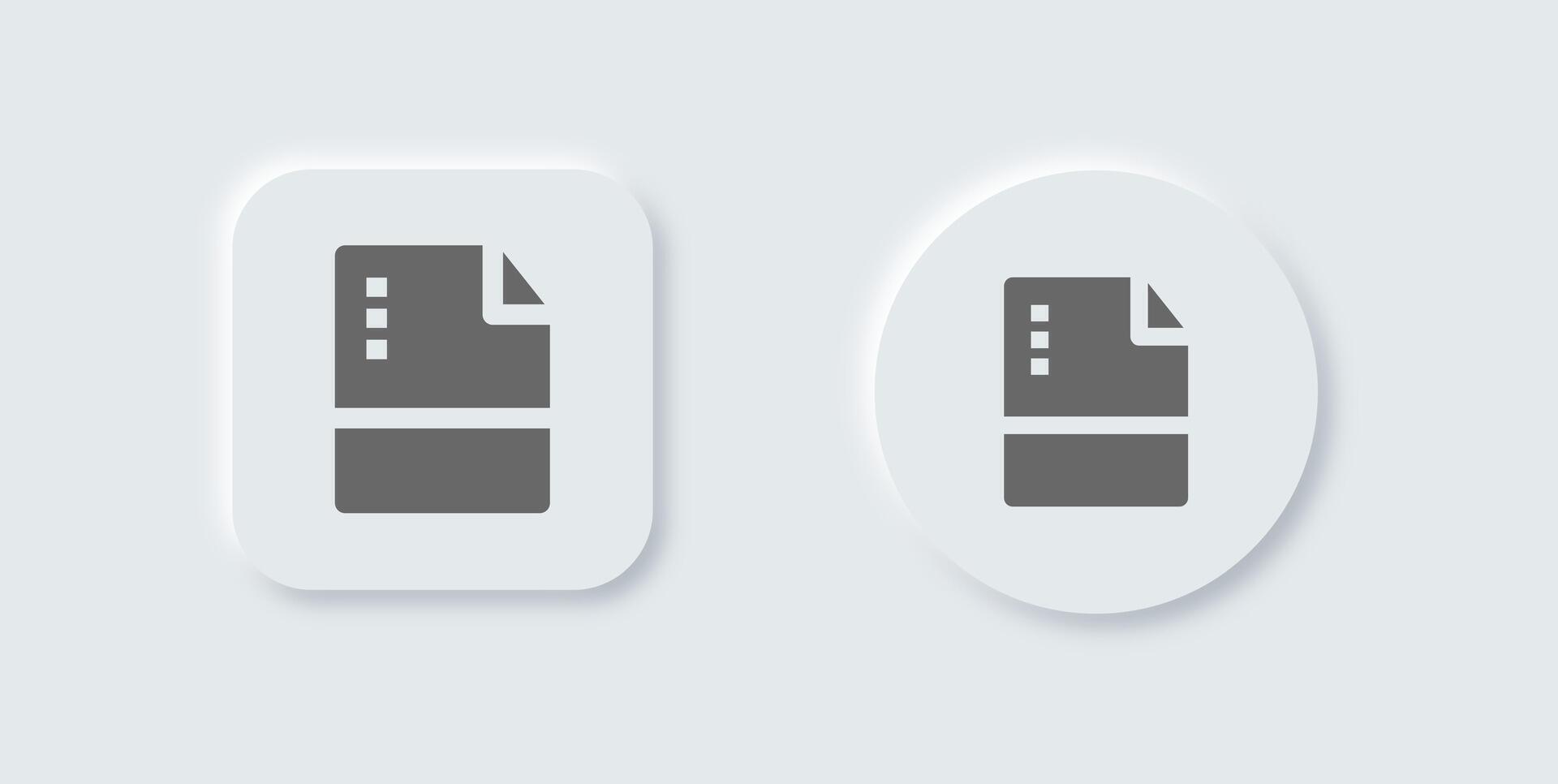 Format Solid Icon In Neomorphic Design Style File Type Signs