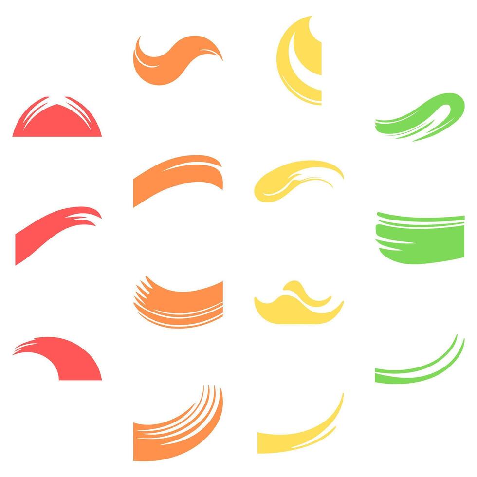 Colorful Brush Stroke Elements Collection 51578795 Vector Art at Vecteezy