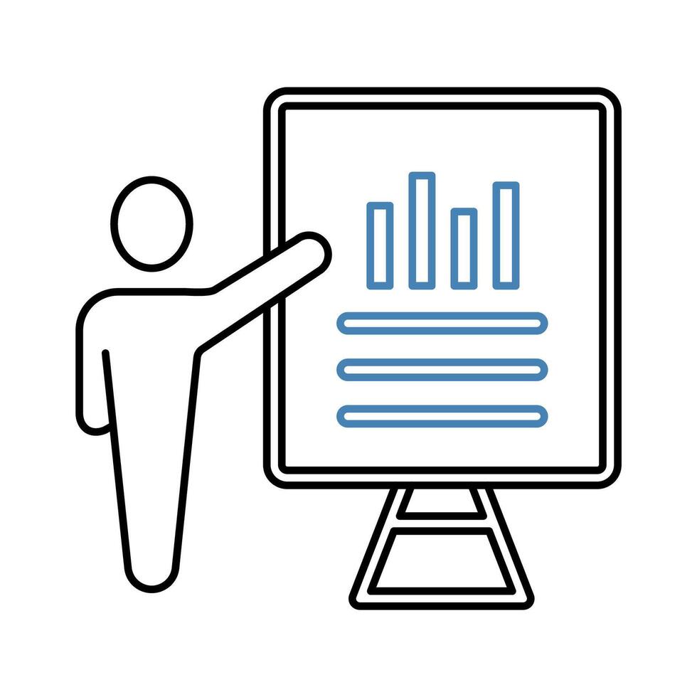 presentation concept line icon. Simple element illustration. presentation concept outline symbol ...