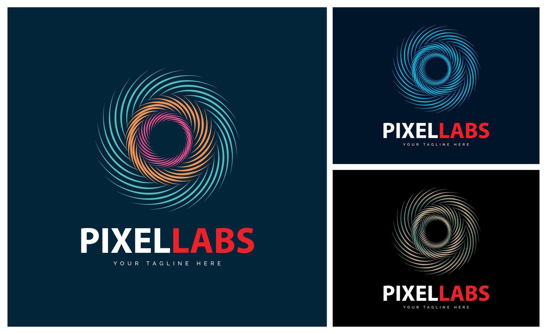 pixel labs modern pixel sign logo set template design 51597237 Vector ...