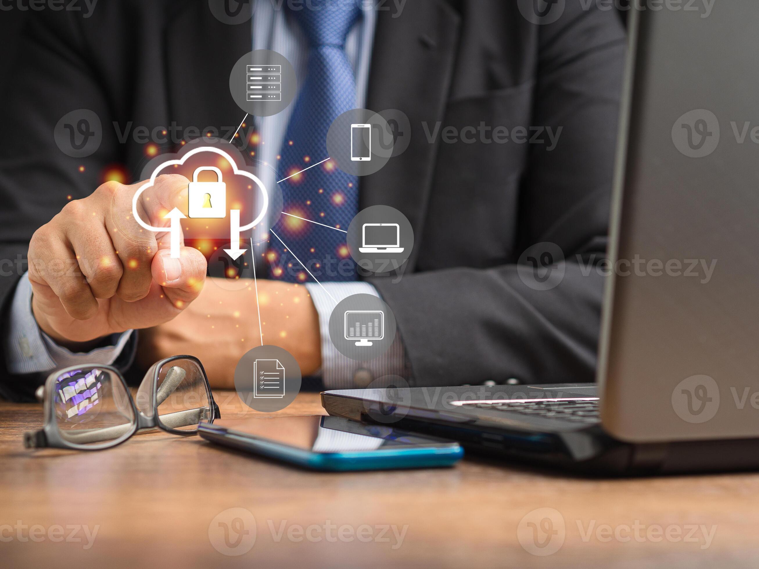 Data Encryption Security Cloud Computing System Data Transformation Digitization Of Business