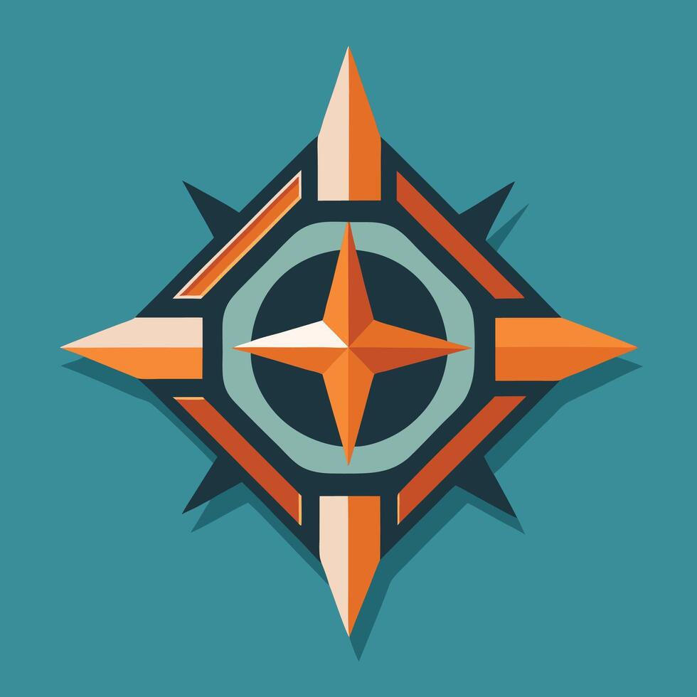 A Compass Rose Icon In A Flat Style 51604987 Vector Art At Vecteezy