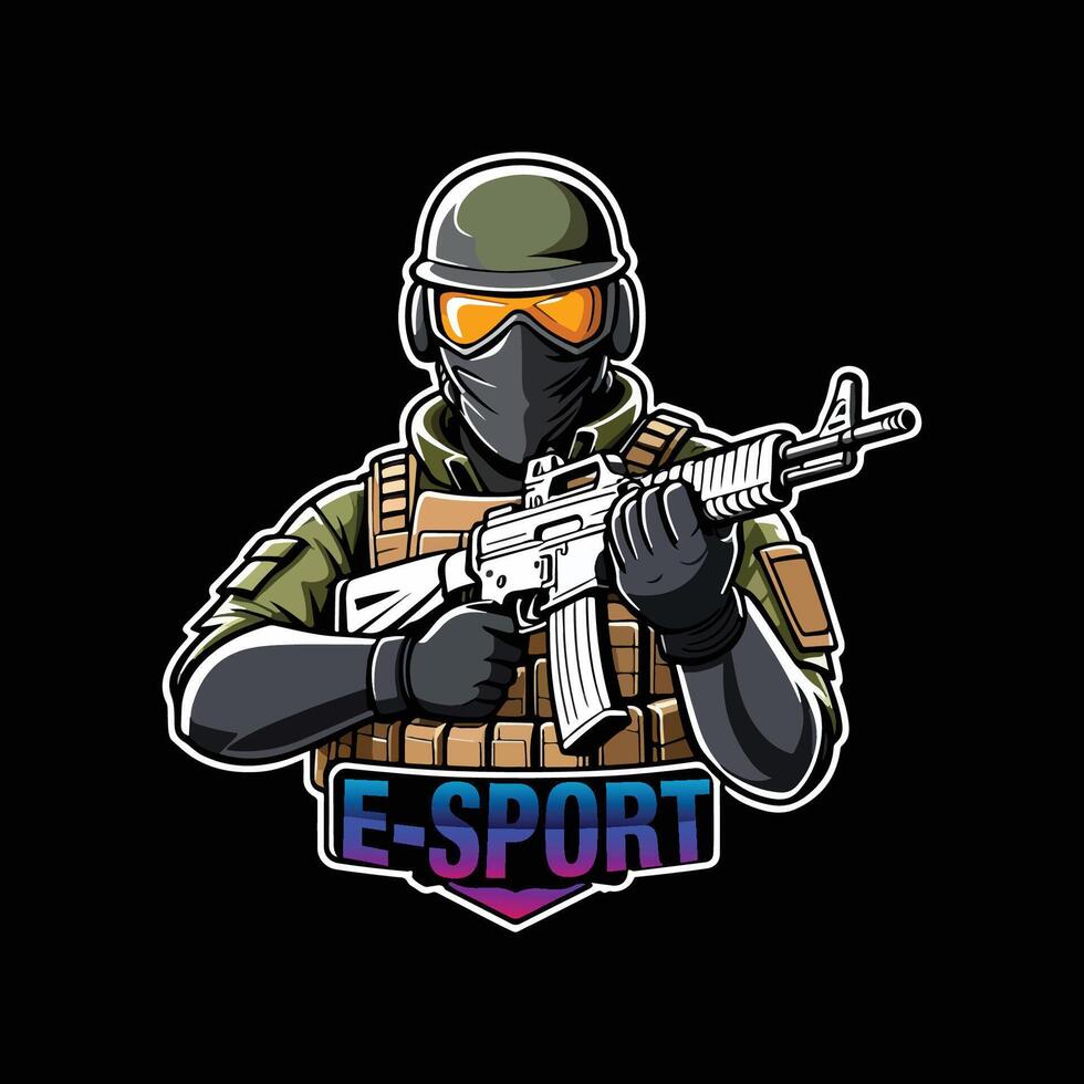 fps logo, participación un rifle logo 51657447 Vector en Vecteezy