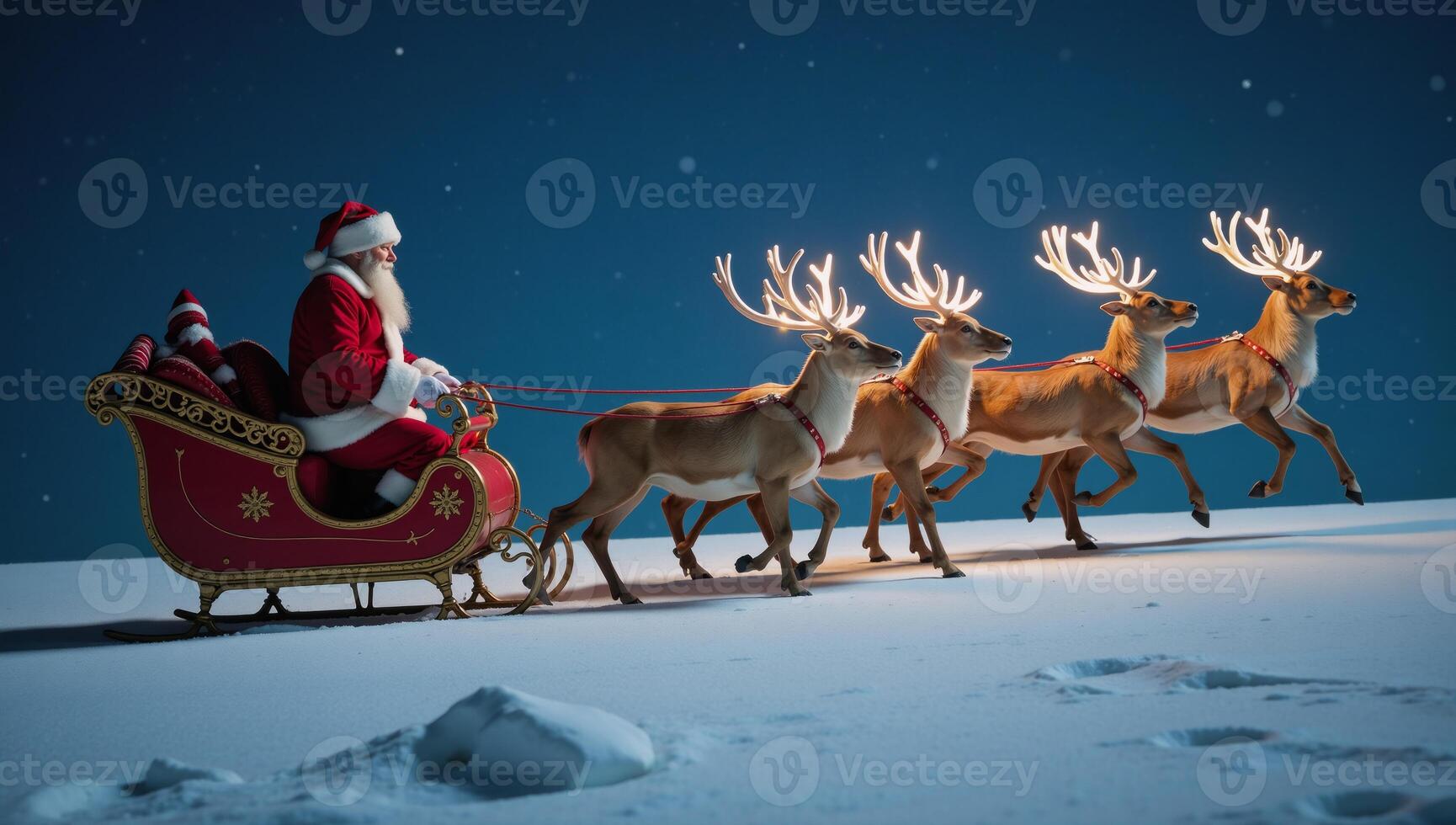 Santa Sleigh Reindeer Stock Photos Images and Backgrounds for Free Download