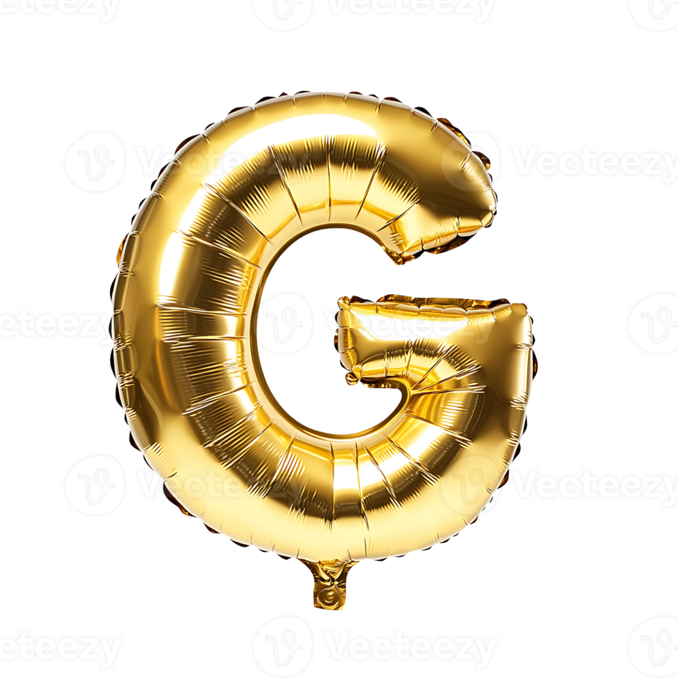 Gold foil balloon letter g 51680271 PNG