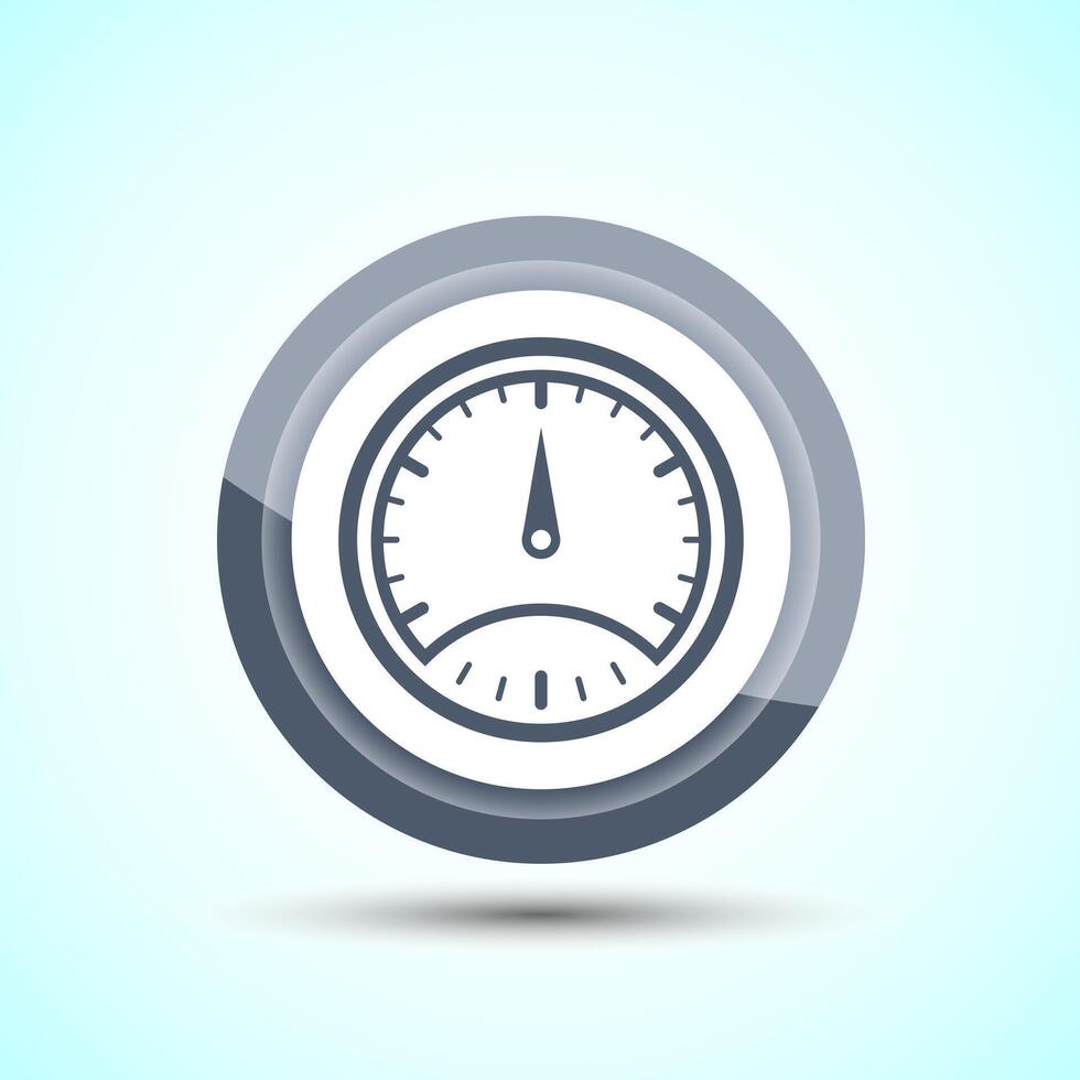 Speedometer Icon Design Illustration Speed Indicator Sign Symbol Gray