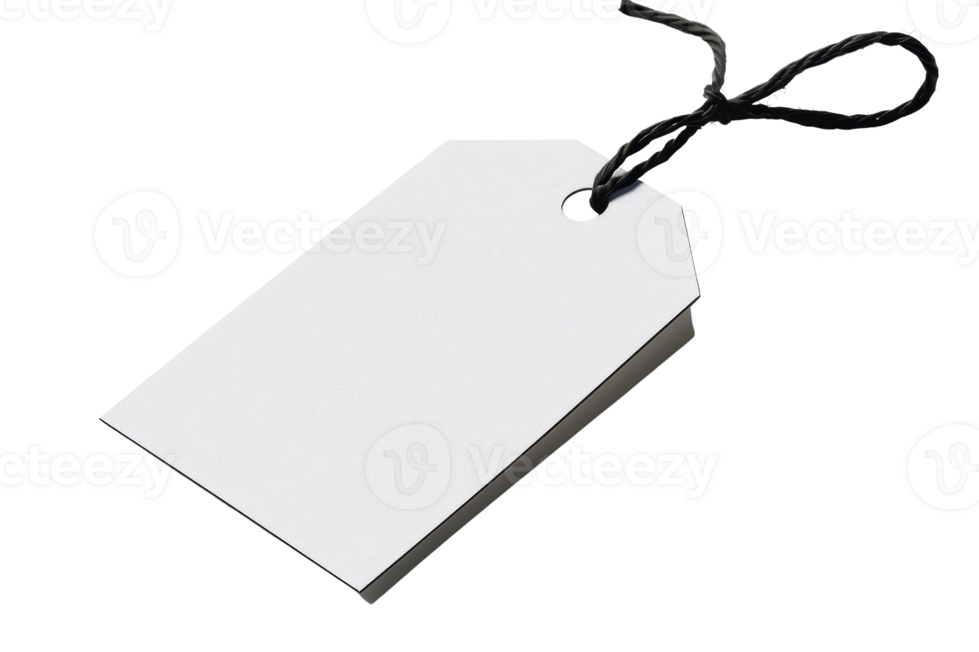 Black string tied to a blank tag. 51685322 PNG Black string tied to a blank tag. 51685322 PNG