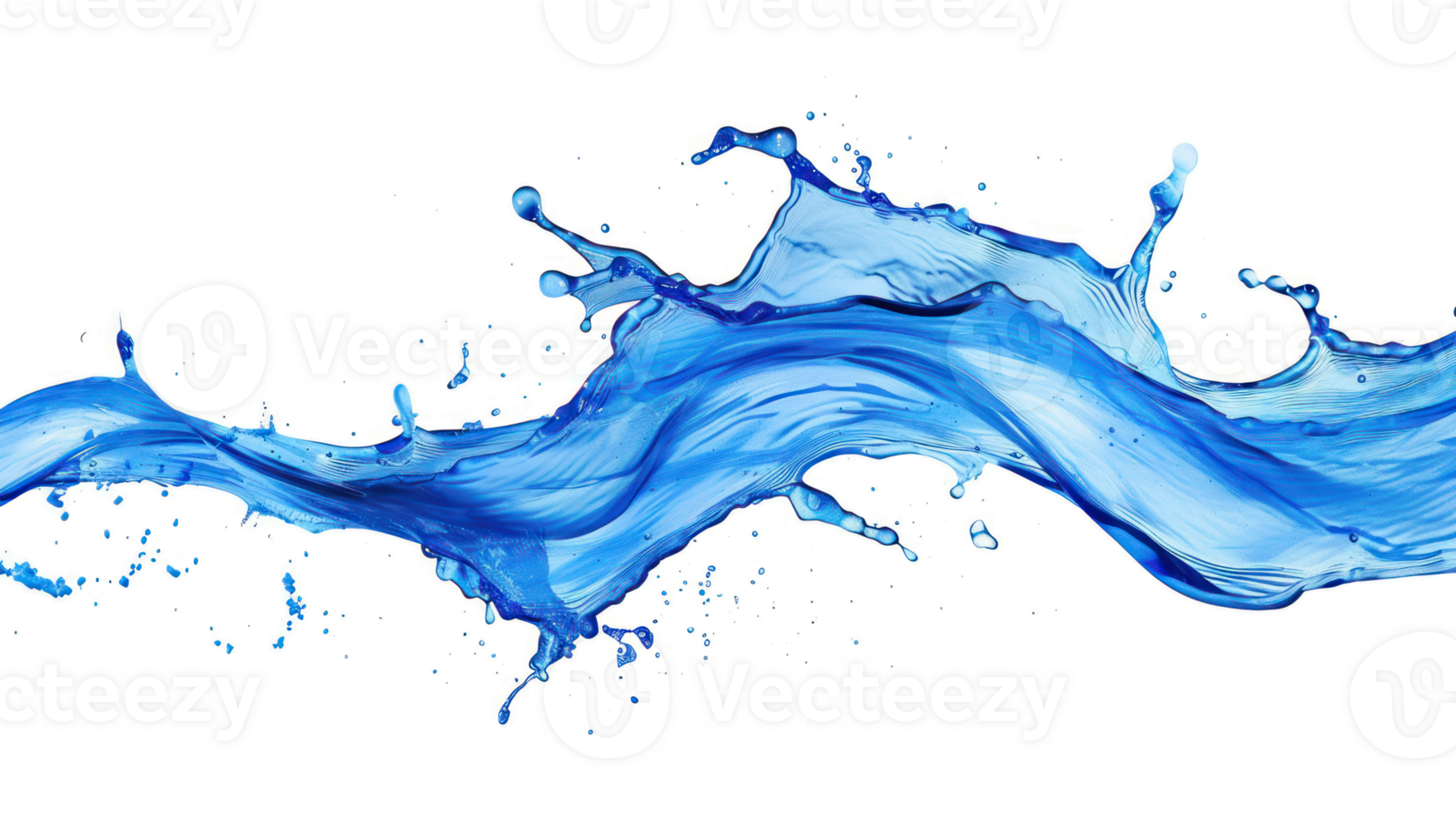 A Blue Splash Of Water On A Curve Shape Bold Lines Stunning Isolate On Transparency Background