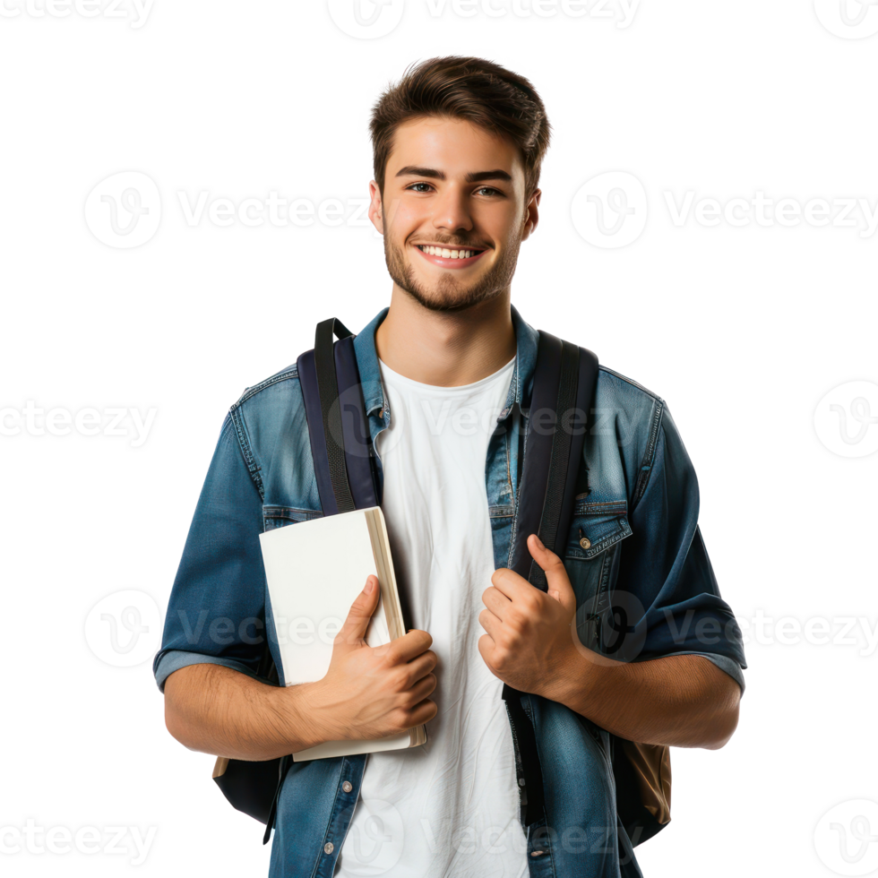Smiling young male university student, standing isolate on transparency ... Smiling young male university student, standing isolate on transparency ...
