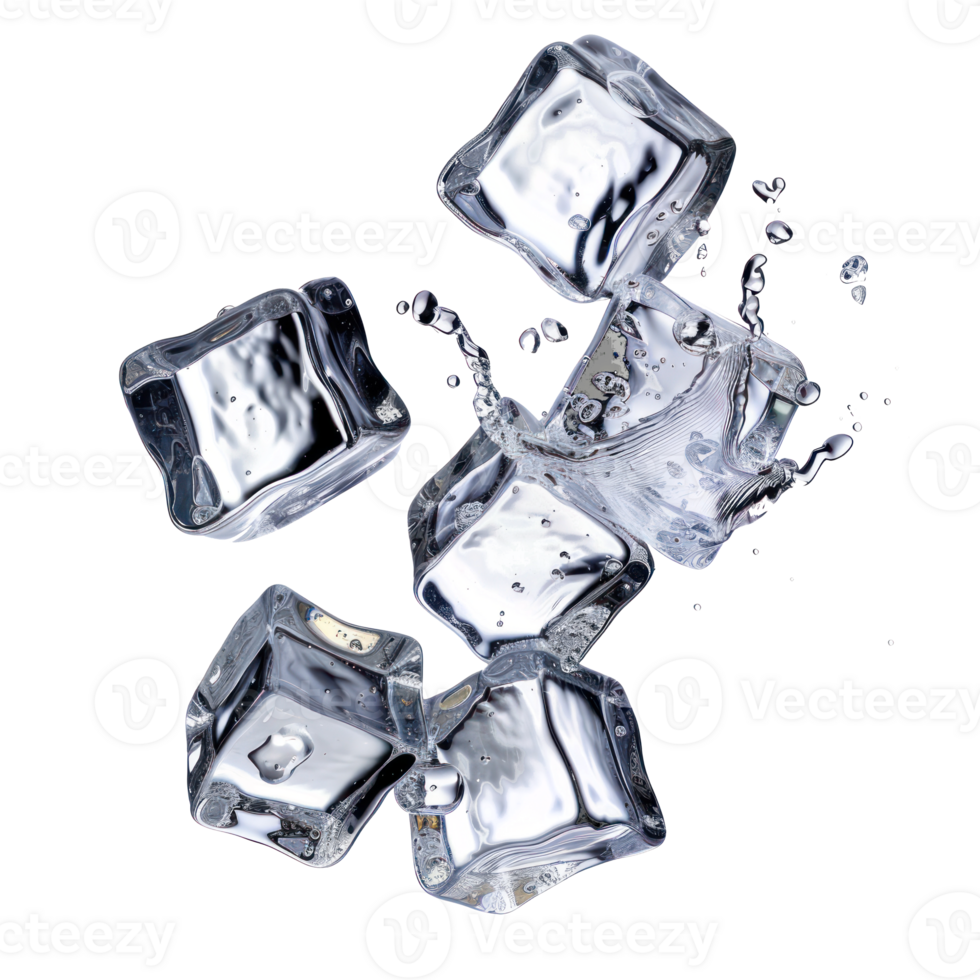 floating ice cubes isolate on transparency background 51689194 PNG
