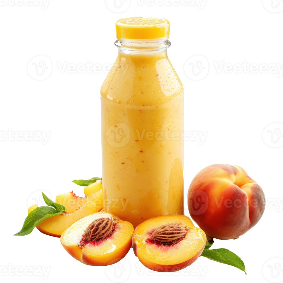 peach smoothies bottle isolated on transparency background 51689324 PNG