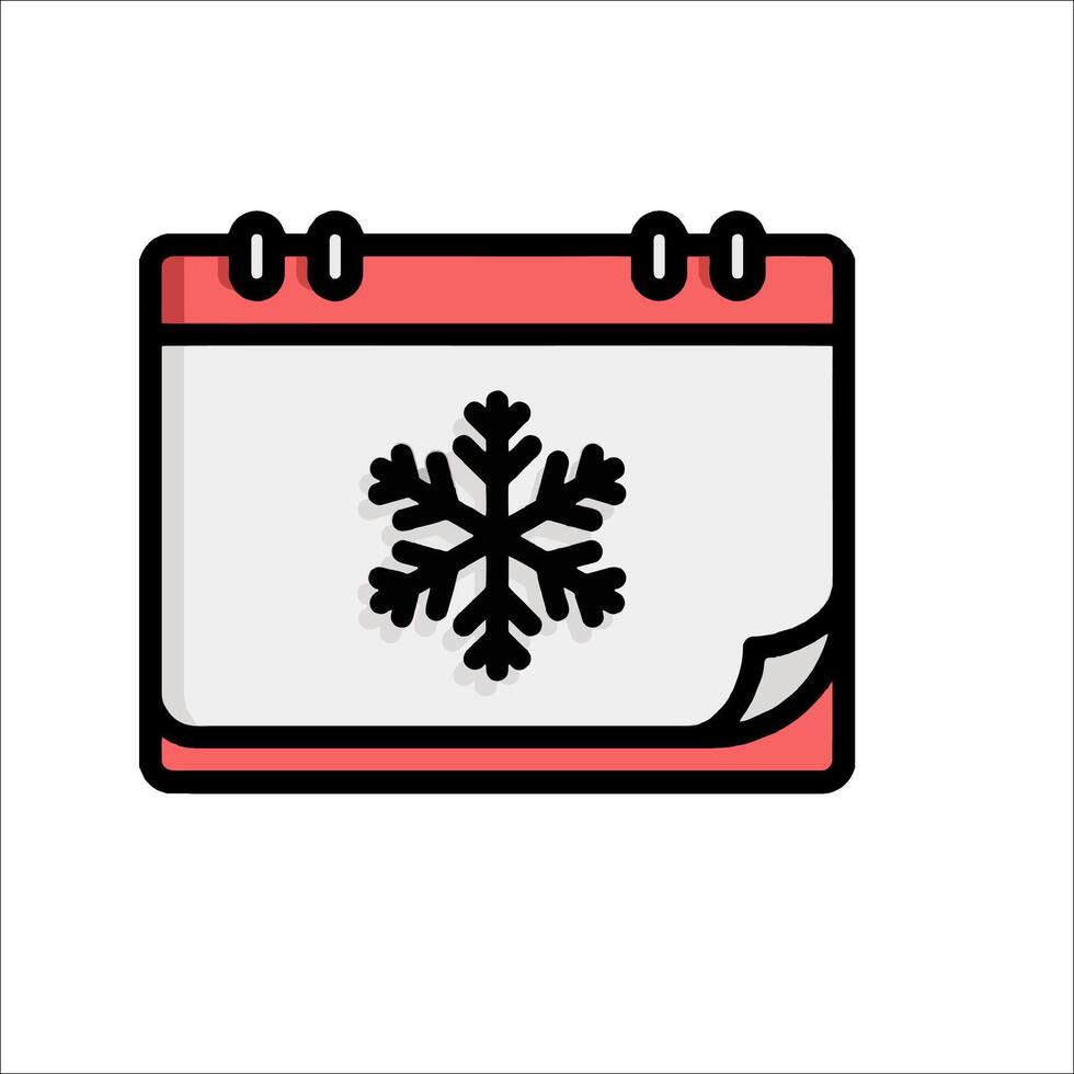 A calendar with a snowflake on it 51715324 Vector Art at Vecteezy