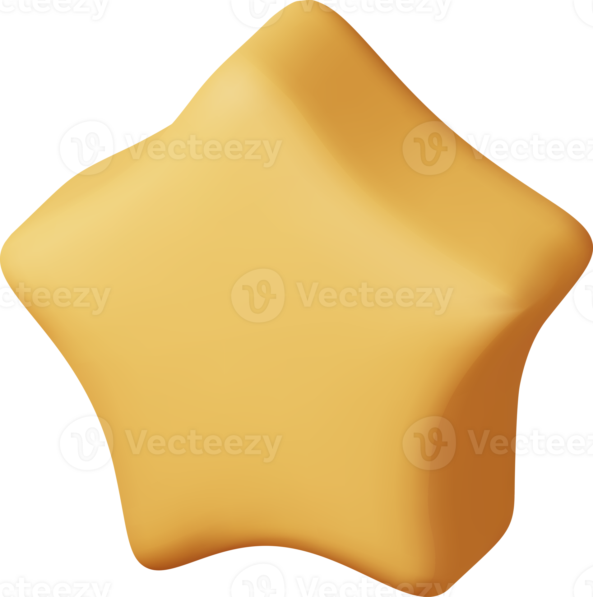 3D Shiny Yellow Star Star 51718021 PNG