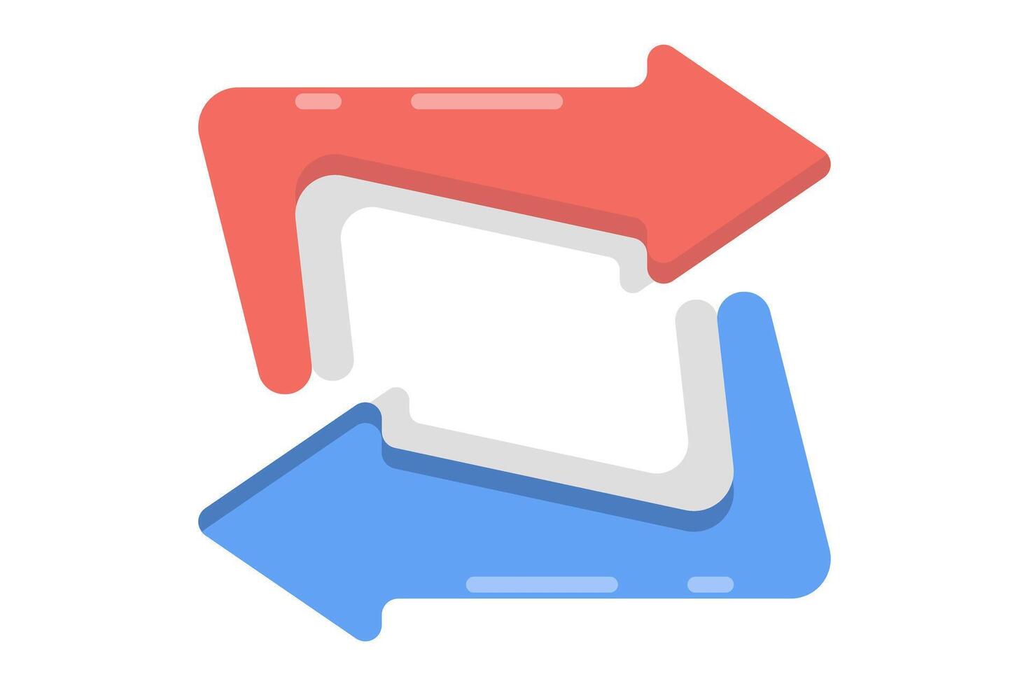 Concept Of Rotate Refresh Repeat Undo Automate Reload And Restore Icon Illustration Of Two