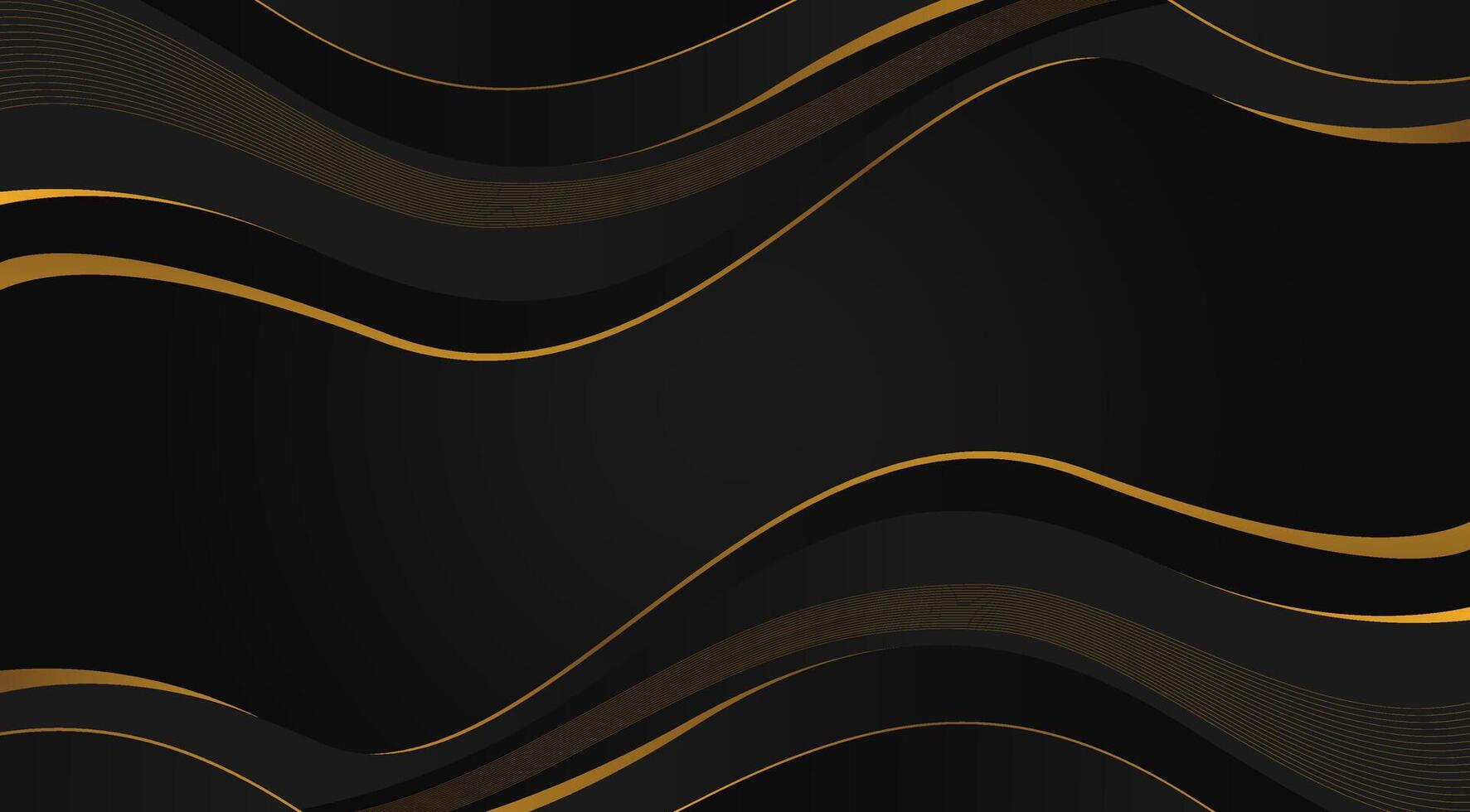 black and gold waves on a black background 51727014 Vector Art at Vecteezy