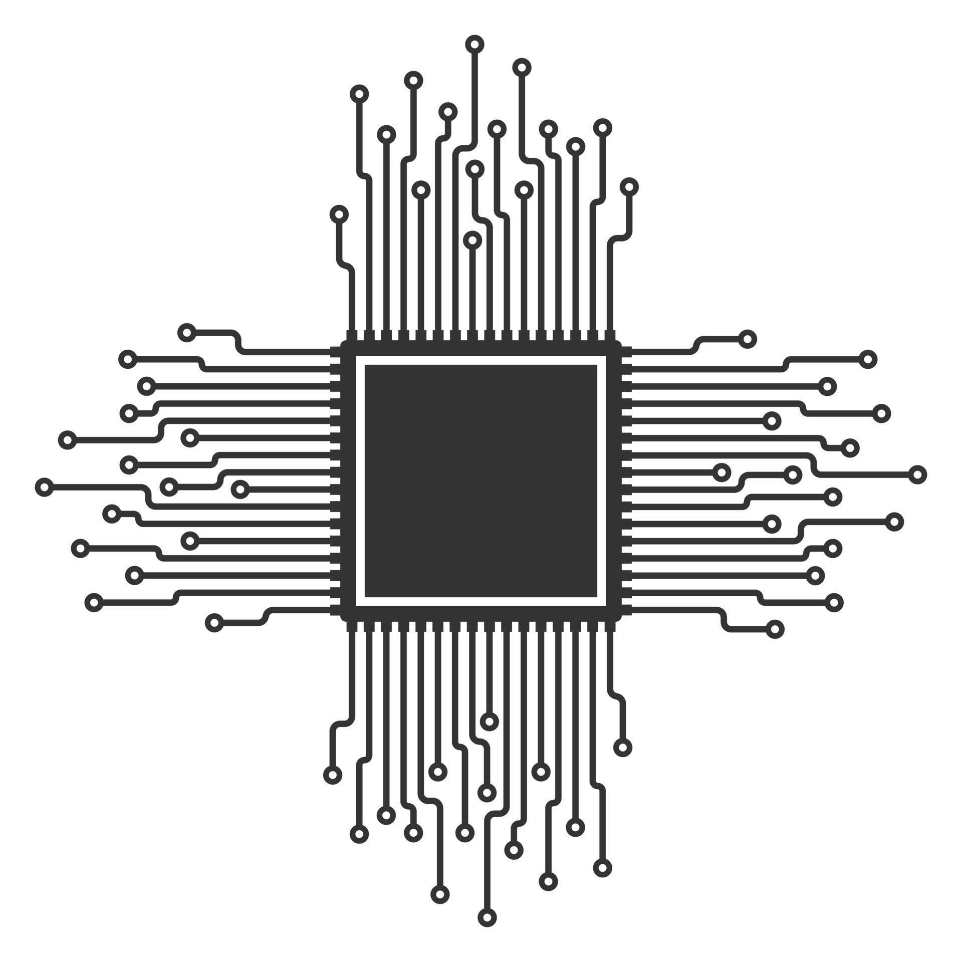 Ai Cpu Gpu Microchip Icon Machine Learning Micro Chip Symbol Ml