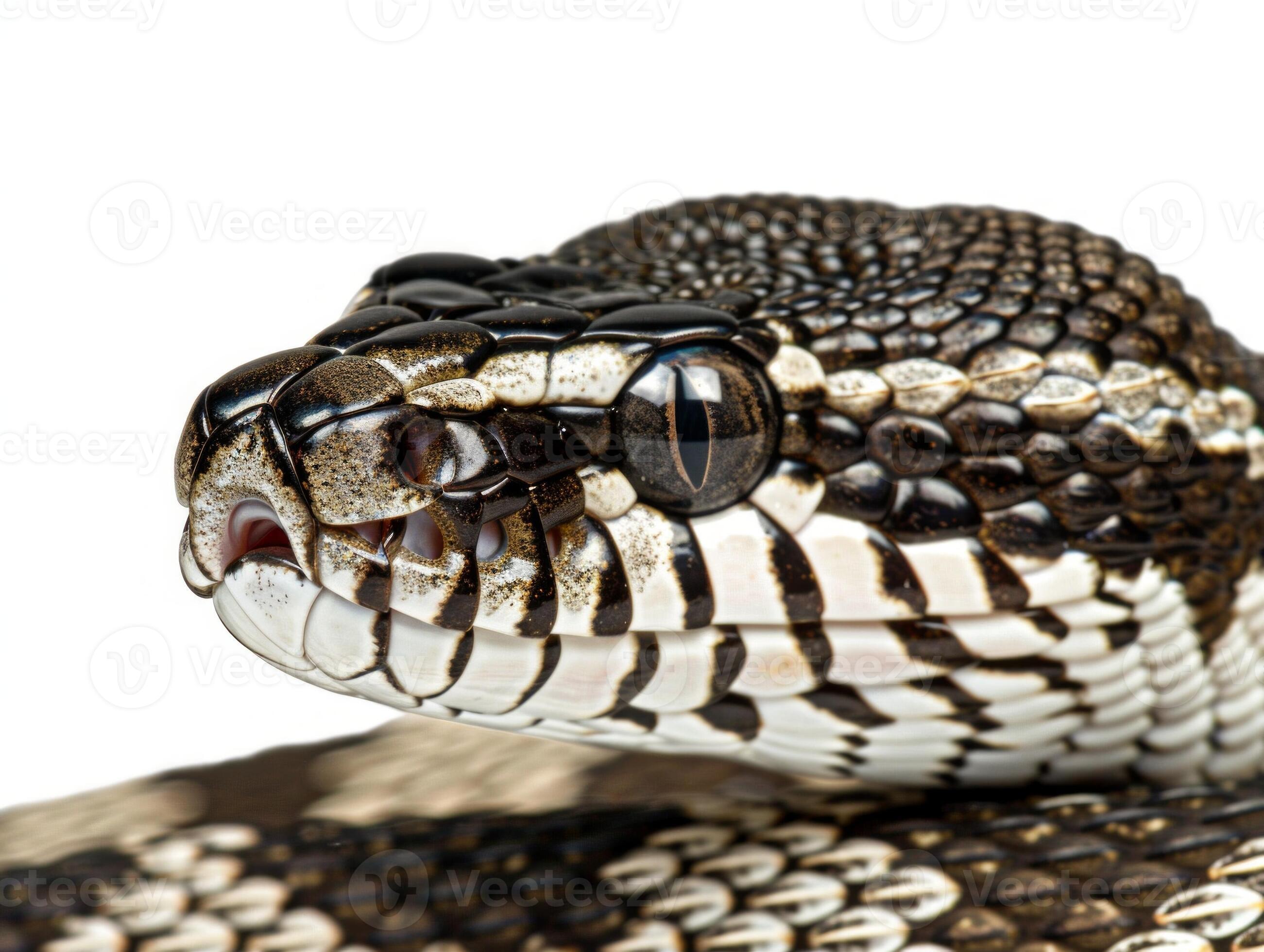 The Black headed Python displays a striking blend of dark and patterned ...