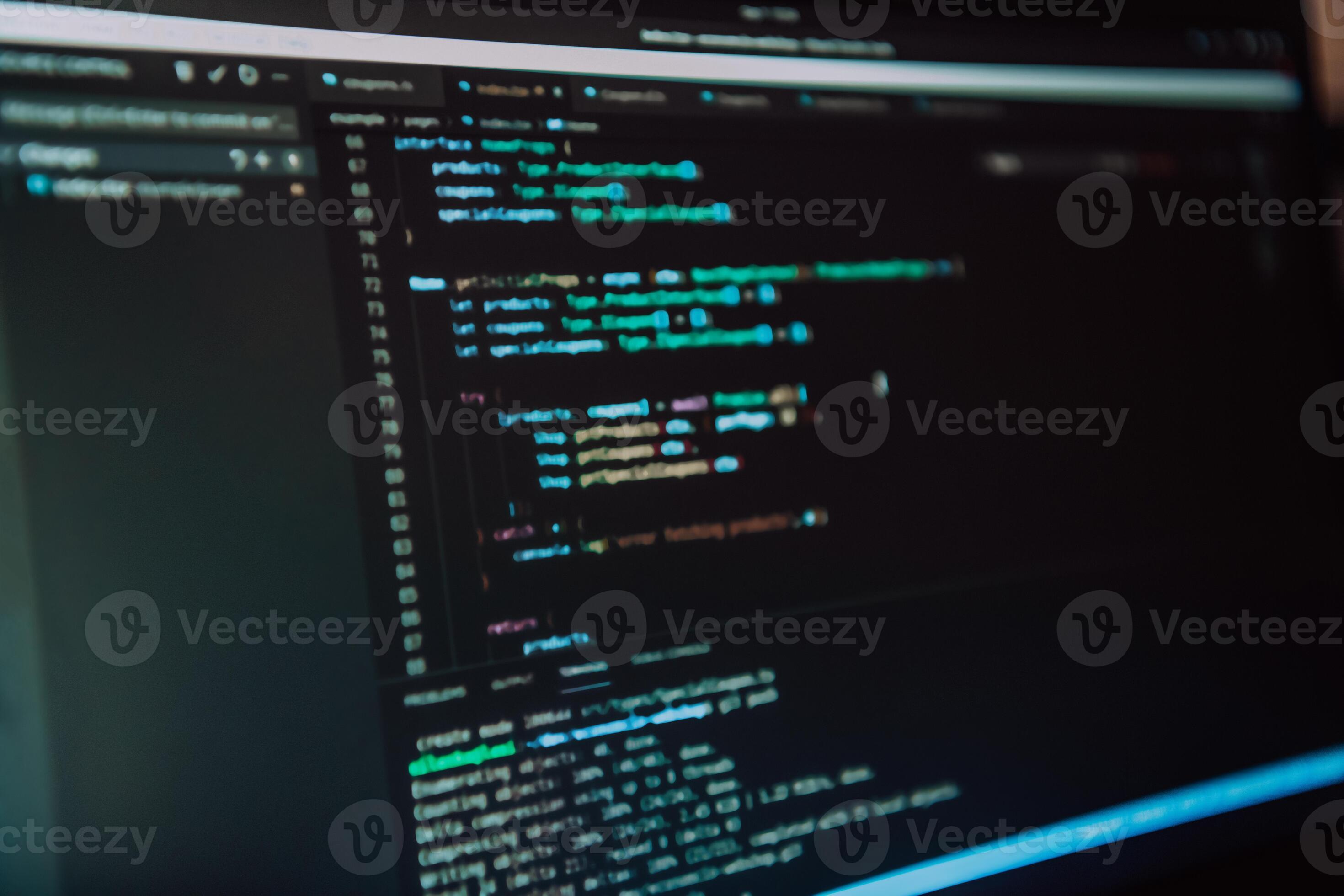 Close-up photo of programming language code 51764786 Stock Photo at ...