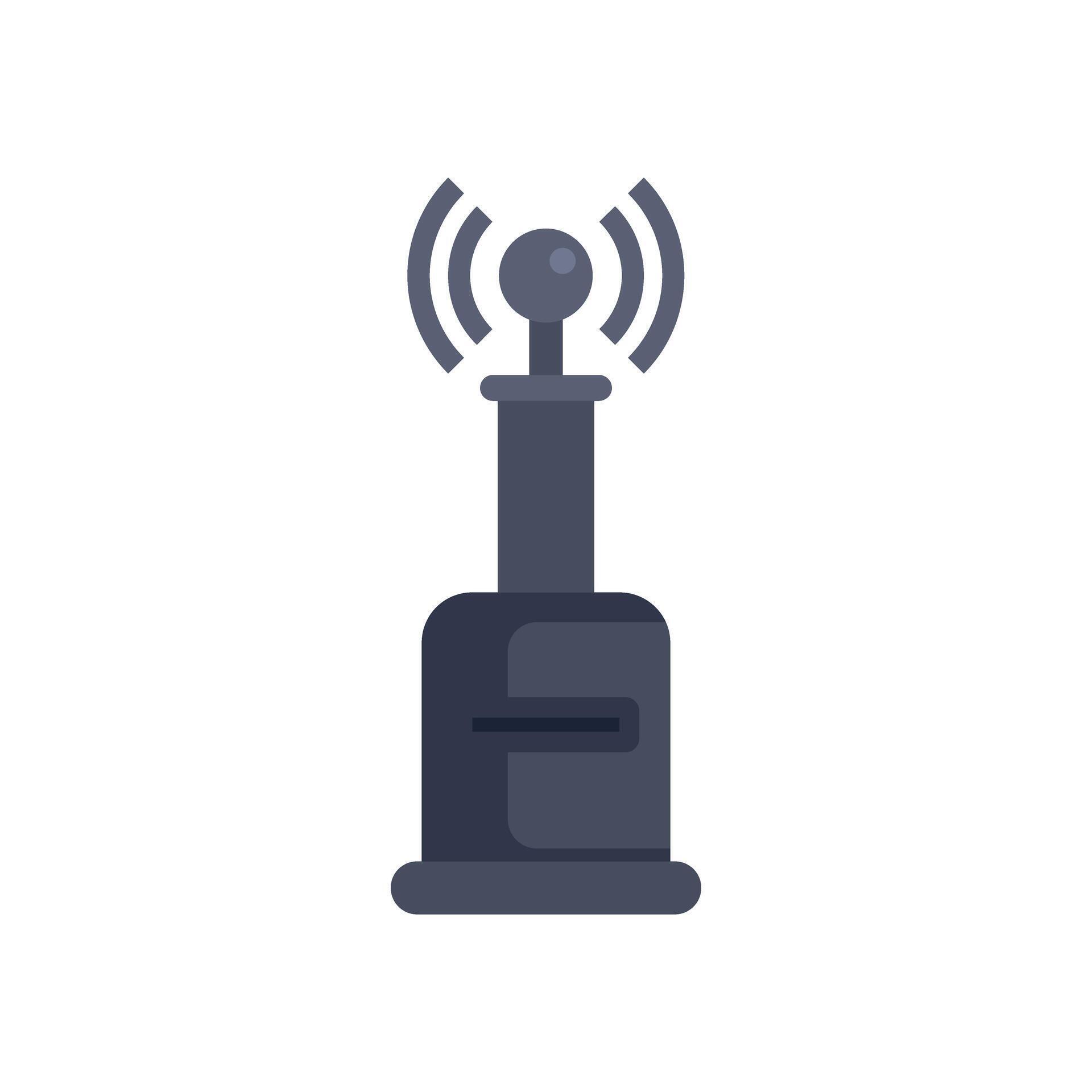 Antenna Transmitting Radio Waves Icon Illustrating Wireless Technology