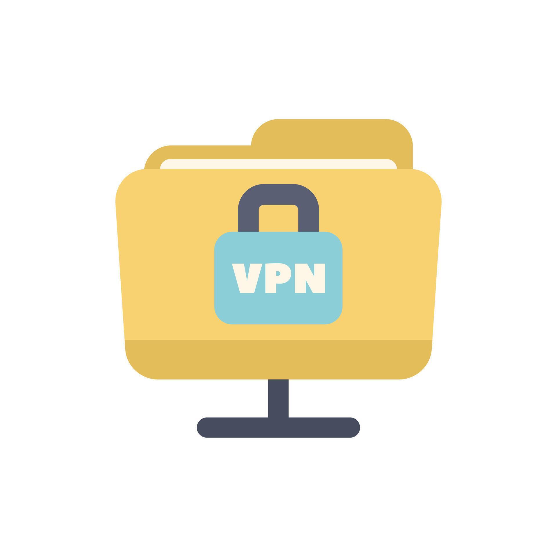 Secure Folder With Vpn Connection Showing Data Protection Concept