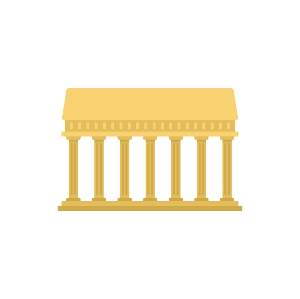 Ancient Greek Temple Building With Columns Representing Classical