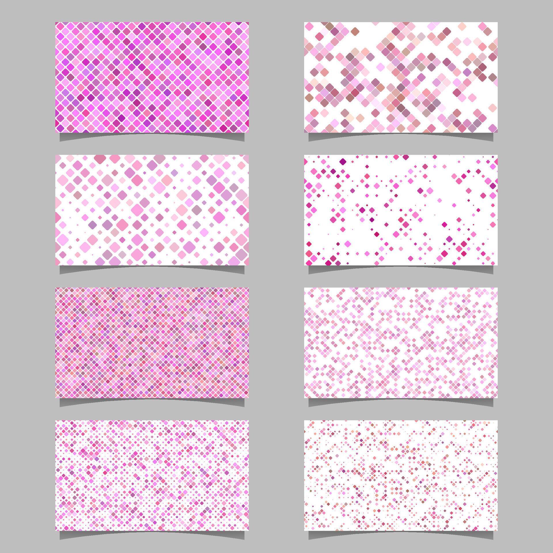 Abstract diagonal square pattern mosaic card background template set 51774063 Vector Art at Vecteezy