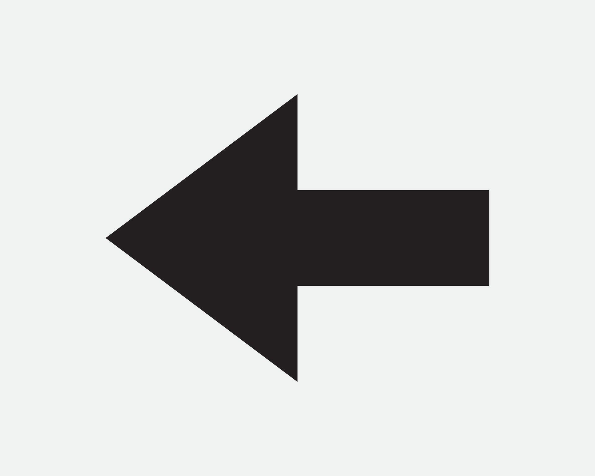 Left Arrow Point Pointer Side Beside Arrowhead Pointing West Before Previous Backout Next Aim ...