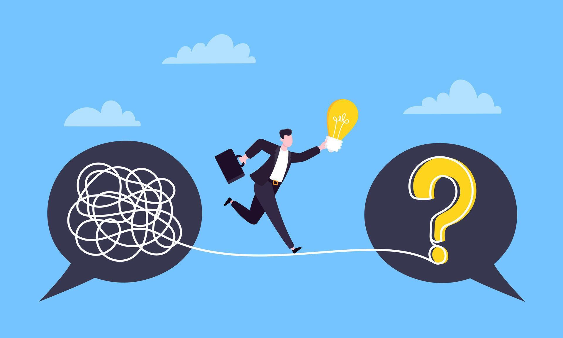 Understanding problem solution simplify challenge. 51781786 Vector Art at Vecteezy