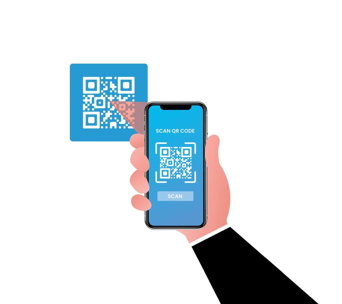 Smartphone Scanning Qr Code 51782177 Vector Art At Vecteezy